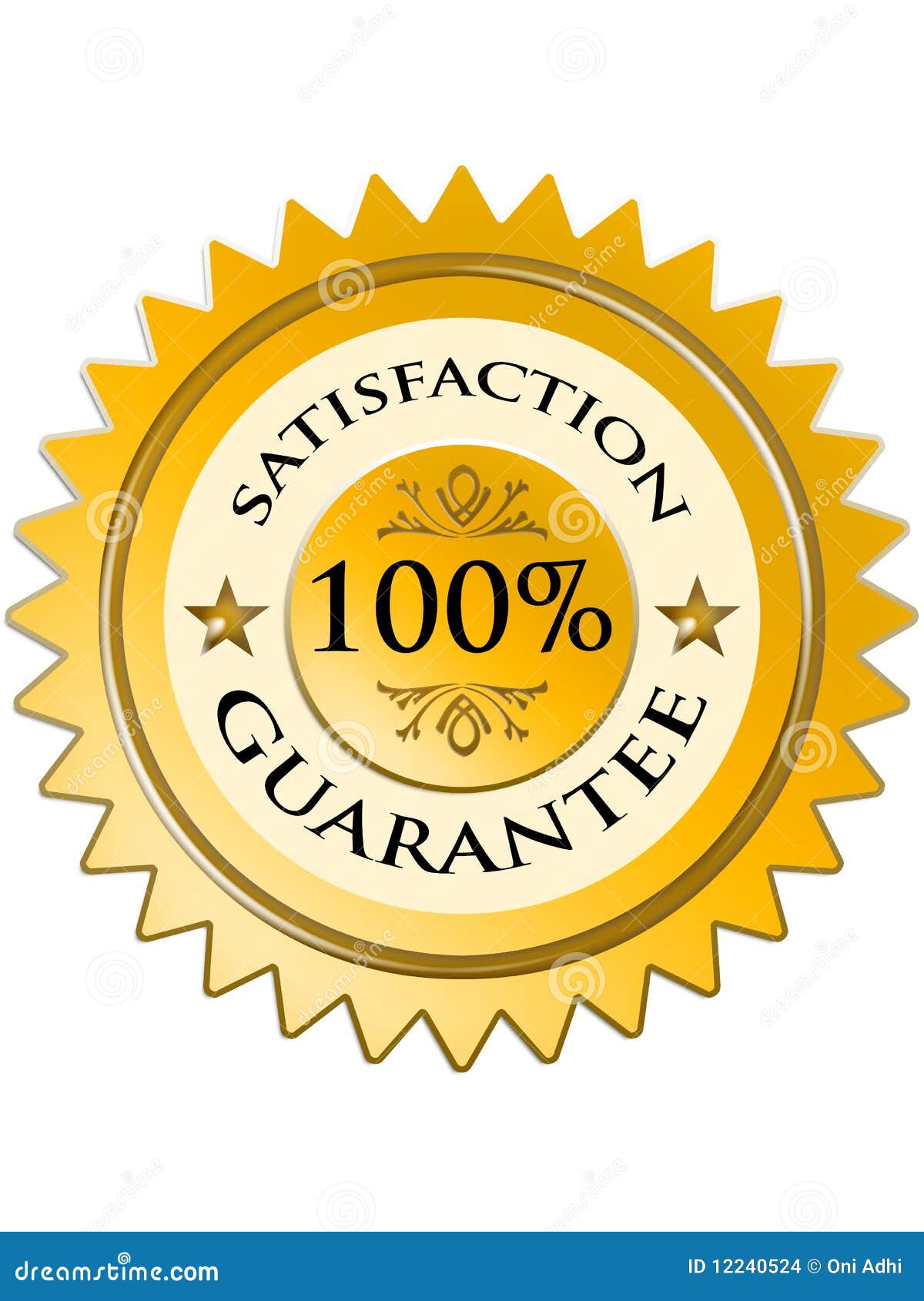 Satisfaction Guarantee Label Stock Illustration - Illustration of ...