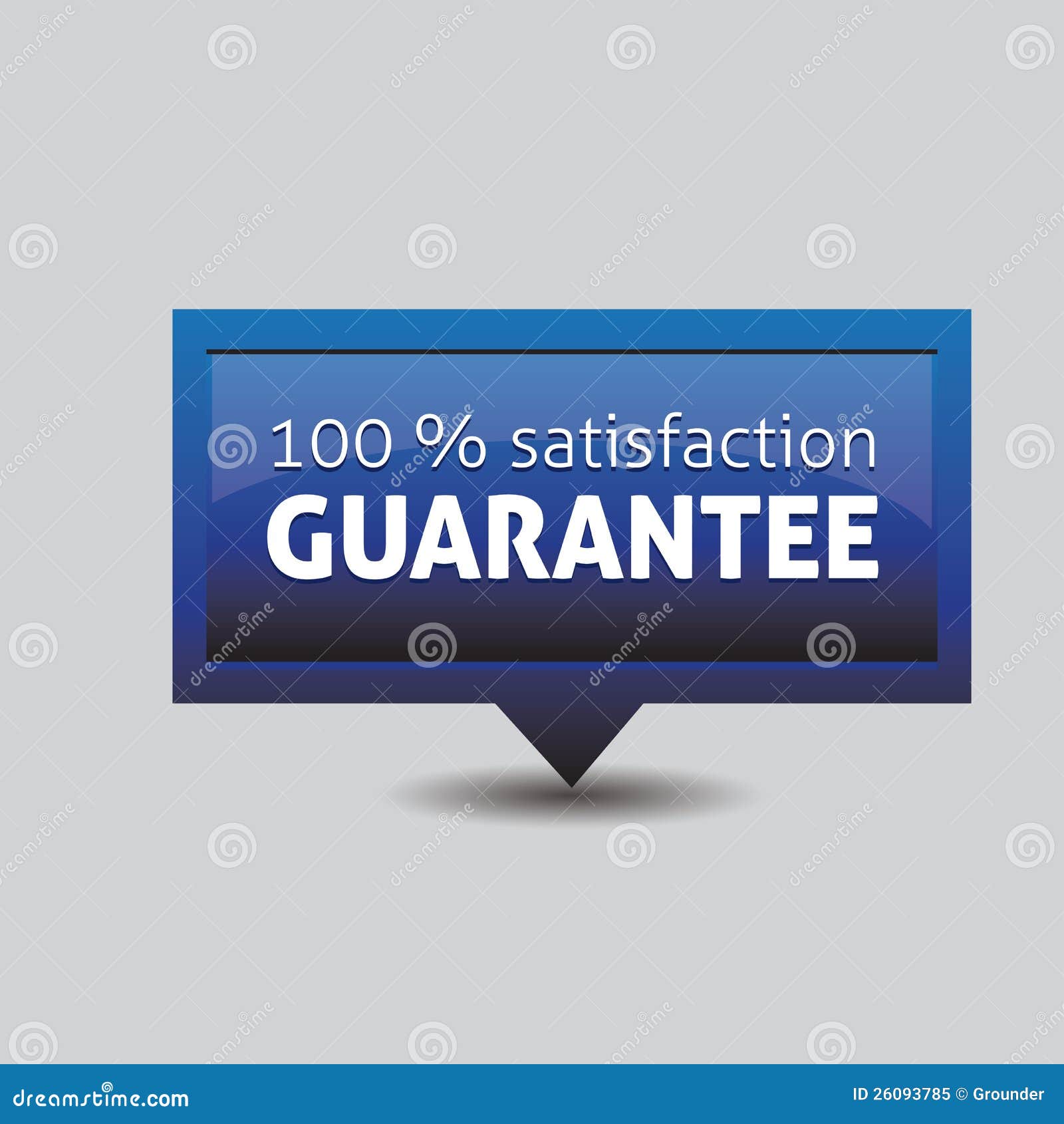 Satisfaction Guarantee Label Stock Vector - Illustration of back, blue ...