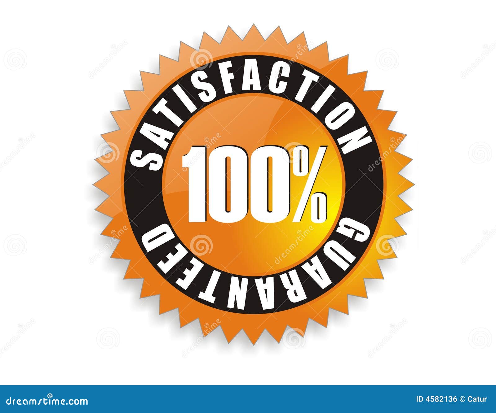 Satisfaction Guaranteed 100 Stock Illustration - Illustration of ...