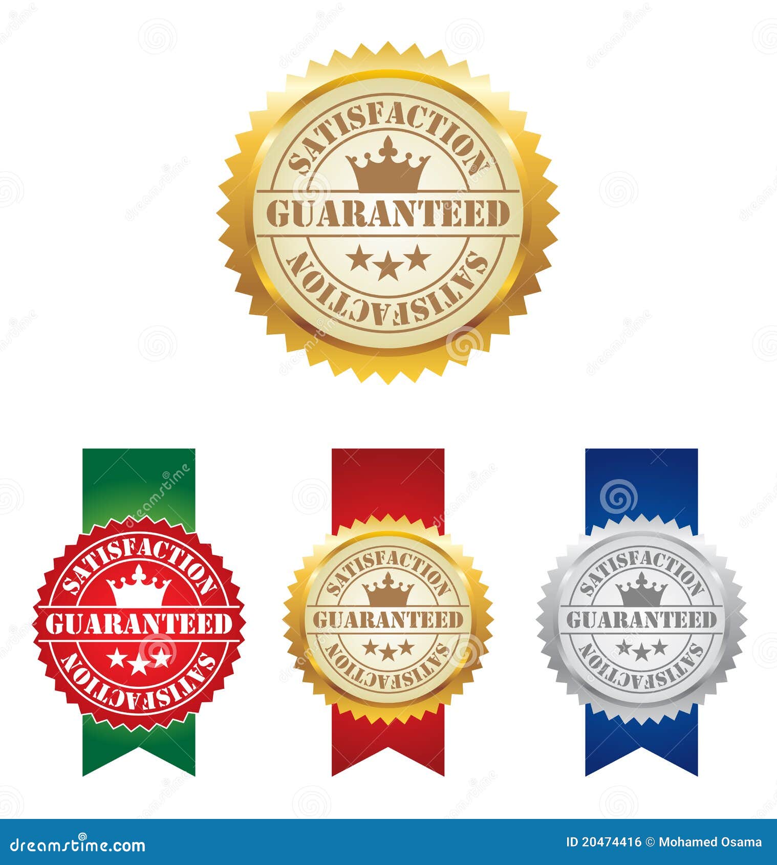 Satisfaction Guaranteed Badge Cartoon Vector | CartoonDealer.com #8104427