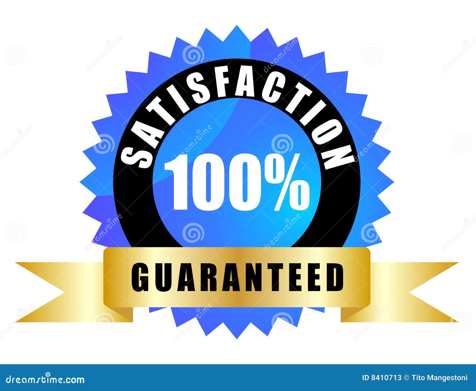 Satisfaction guaranteed stock vector. Illustration of plastic - 8410713