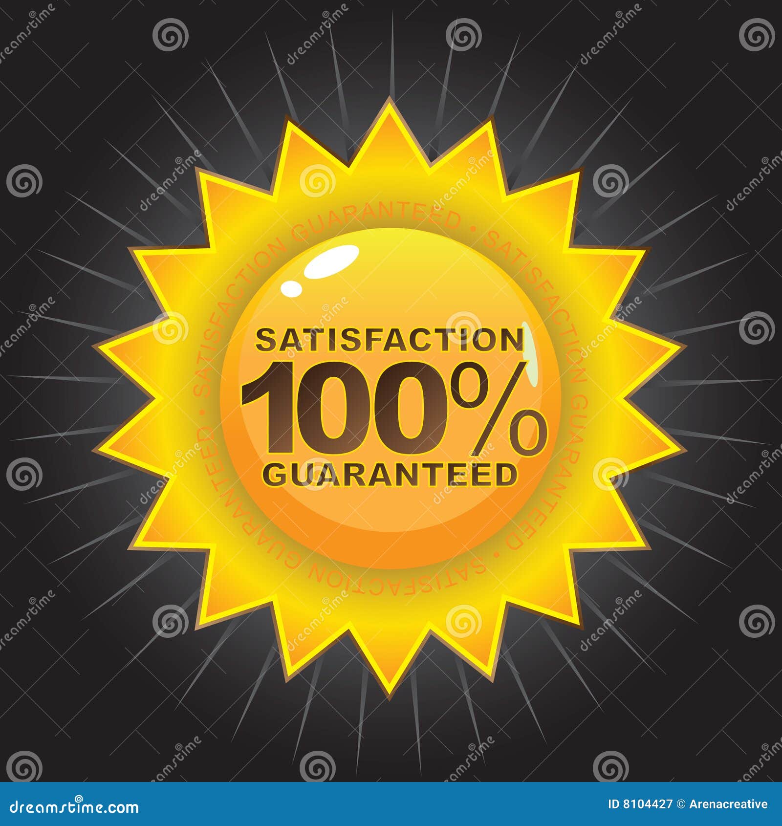 Satisfaction Guaranteed Badge Cartoon Vector | CartoonDealer.com #8104427