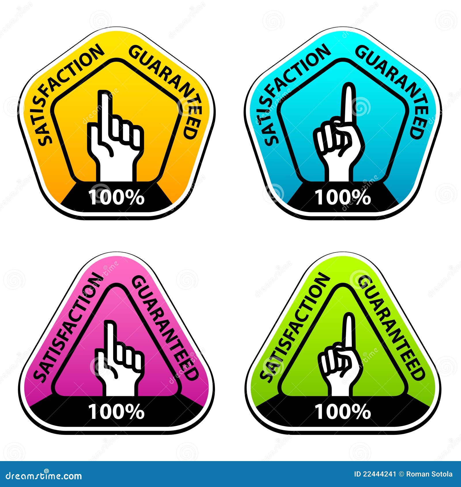 Satisfaction Guaranteed Labels Stock Vector - Illustration of element ...