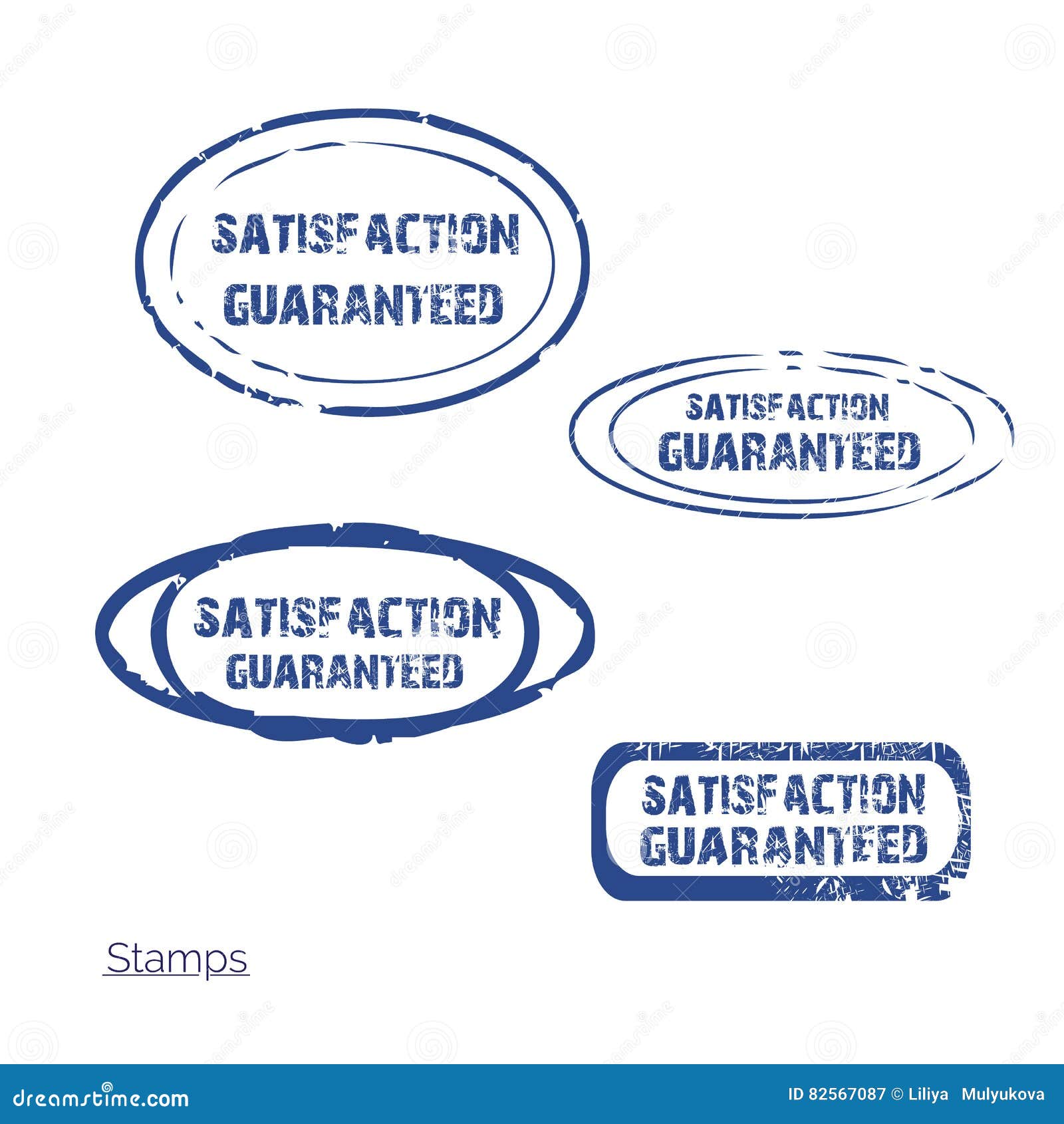 Satisfaction Guaranteed, Stamp Collection Stock Vector - Illustration ...