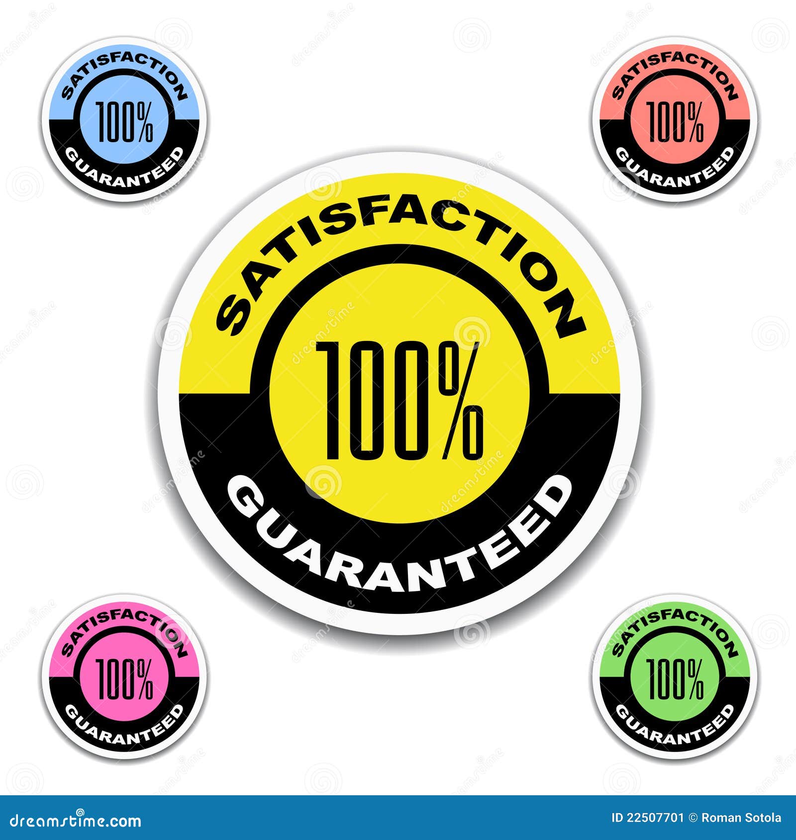 Satisfaction Guaranteed Stickers Stock Vector - Illustration of design ...