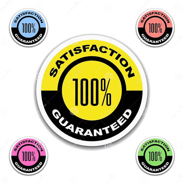 Satisfaction Guaranteed Stickers Stock Vector - Illustration of design ...