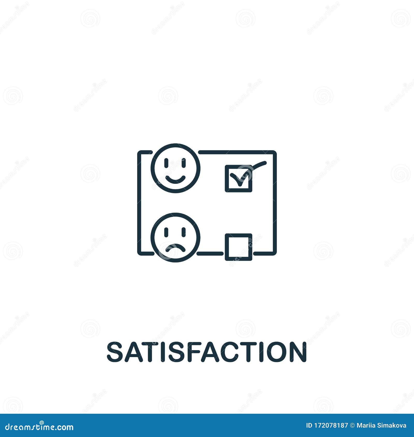 Satisfaction Icon from Customer Service Collection. Simple Line Element ...