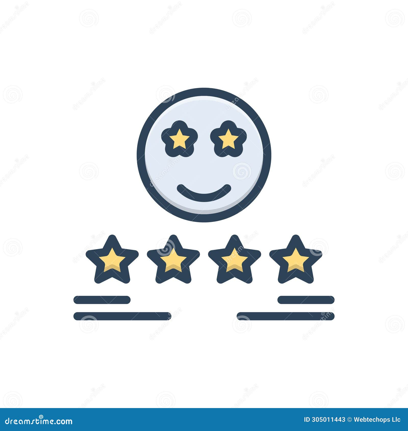 Color Illustration Icon for Satisfaction, Gratification and Survey ...