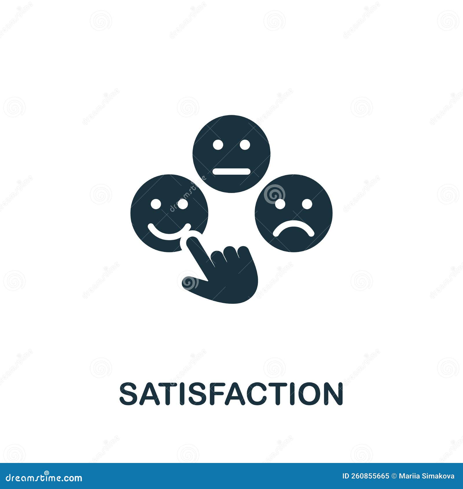 Satisfaction Icon. Monochrome Simple Customer Relationship Icon for ...