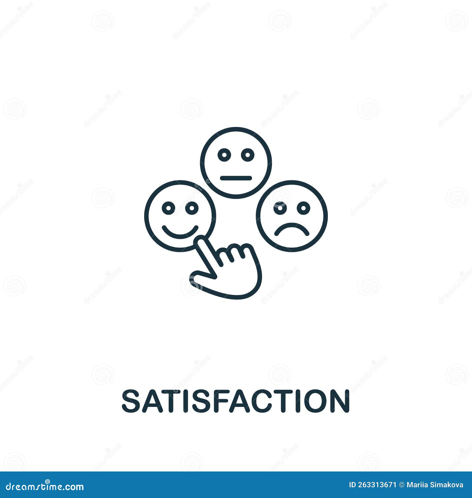 Satisfaction Icon. Monochrome Simple Customer Relationship Icon for ...