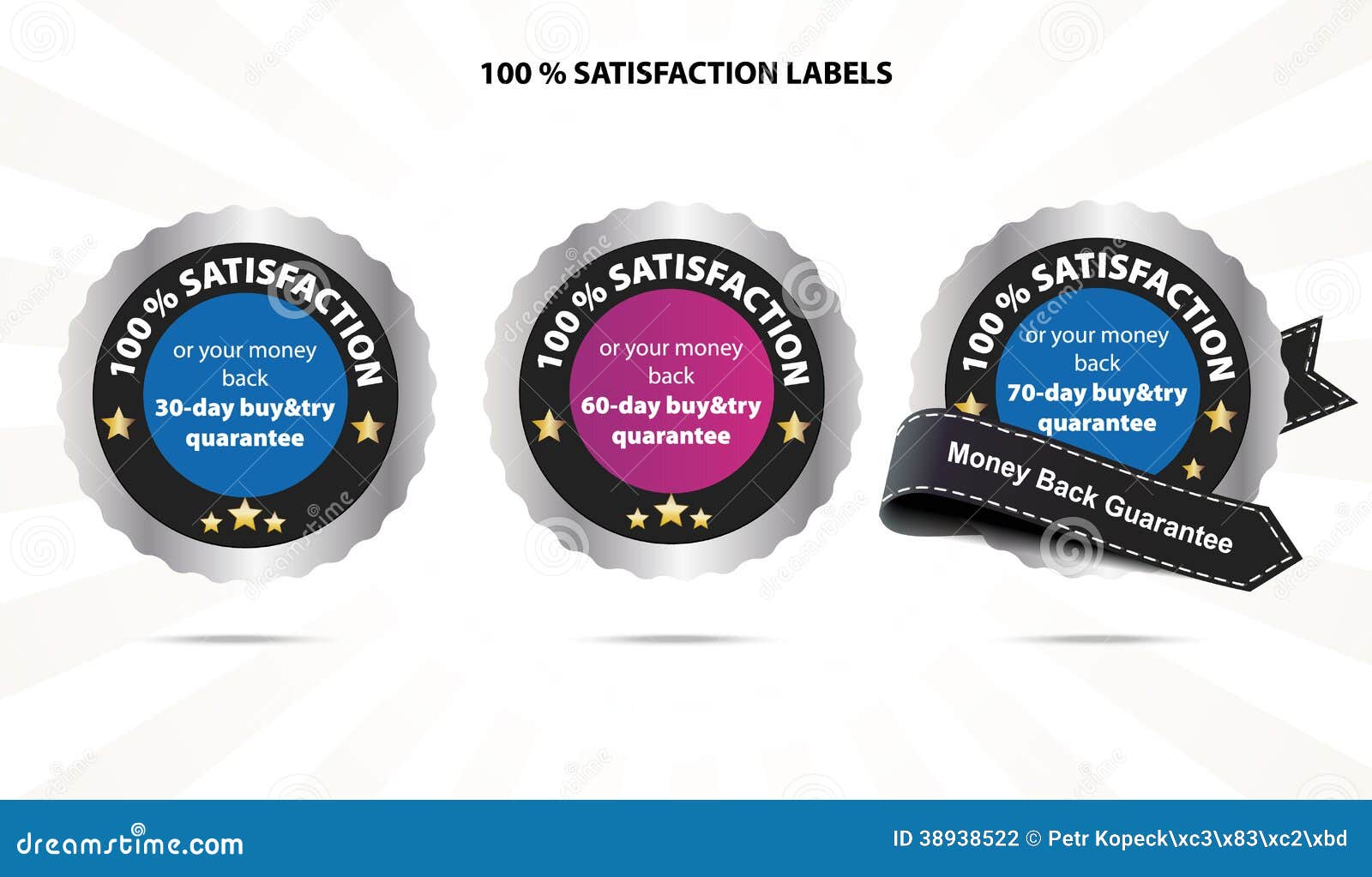 Satisfaction labels stock illustration. Illustration of customer - 38938522
