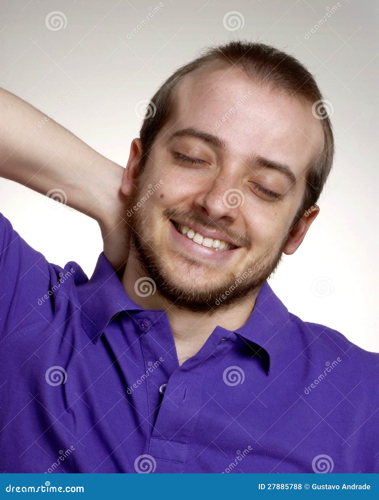 Satisfaction man. stock photo. Image of intelligent, confidential ...