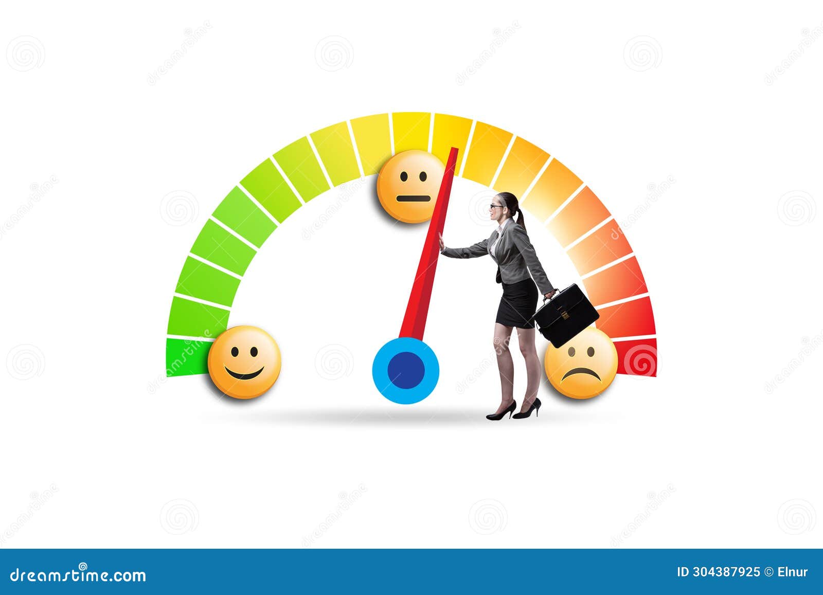 Satisfaction Meter in Customer Opinion Concept Stock Image - Image of ...