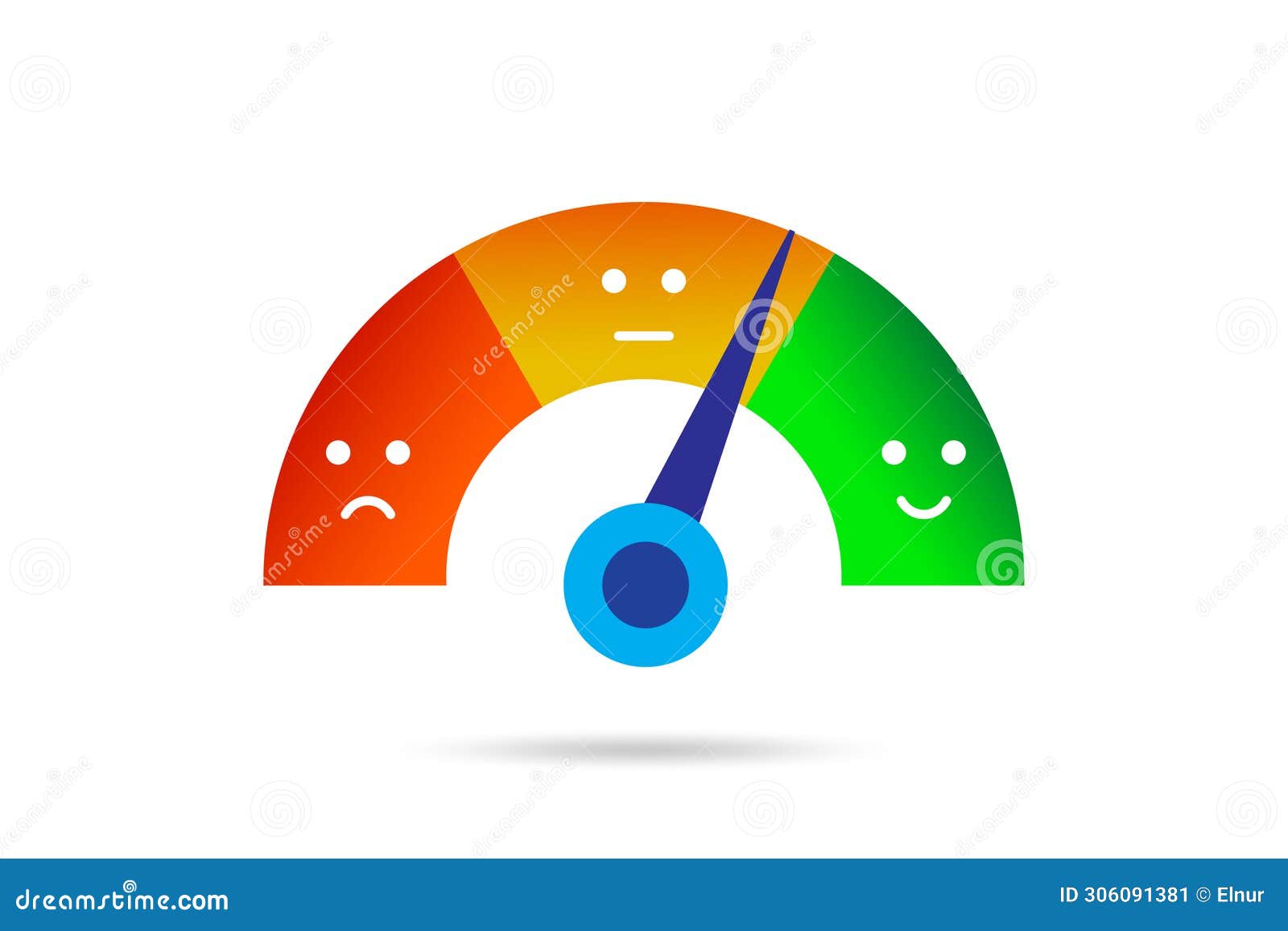 Satisfaction Meter in Customer Opinion Concept Stock Illustration ...