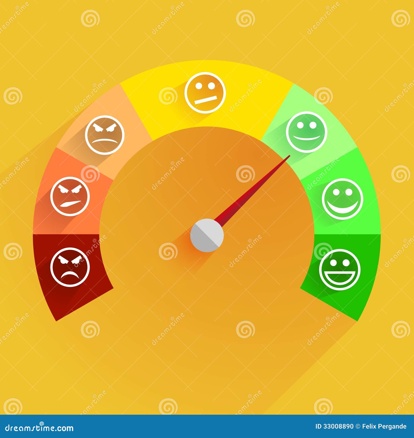 Satisfaction meter stock vector. Illustration of opinion - 33008890
