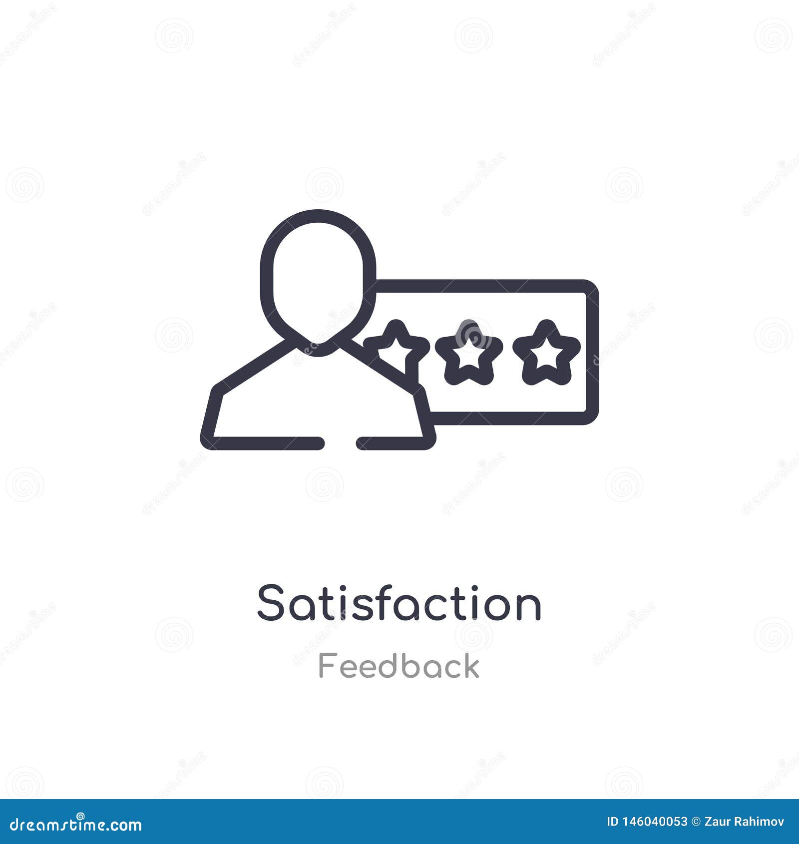 Satisfaction Outline Icon. Isolated Line Vector Illustration from ...