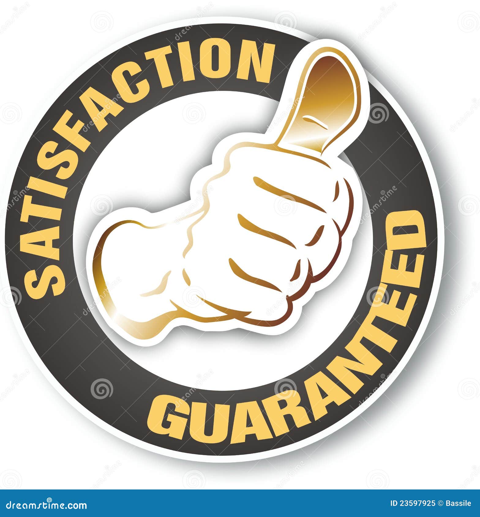 Satisfaction sign stock illustration. Illustration of market - 23597925