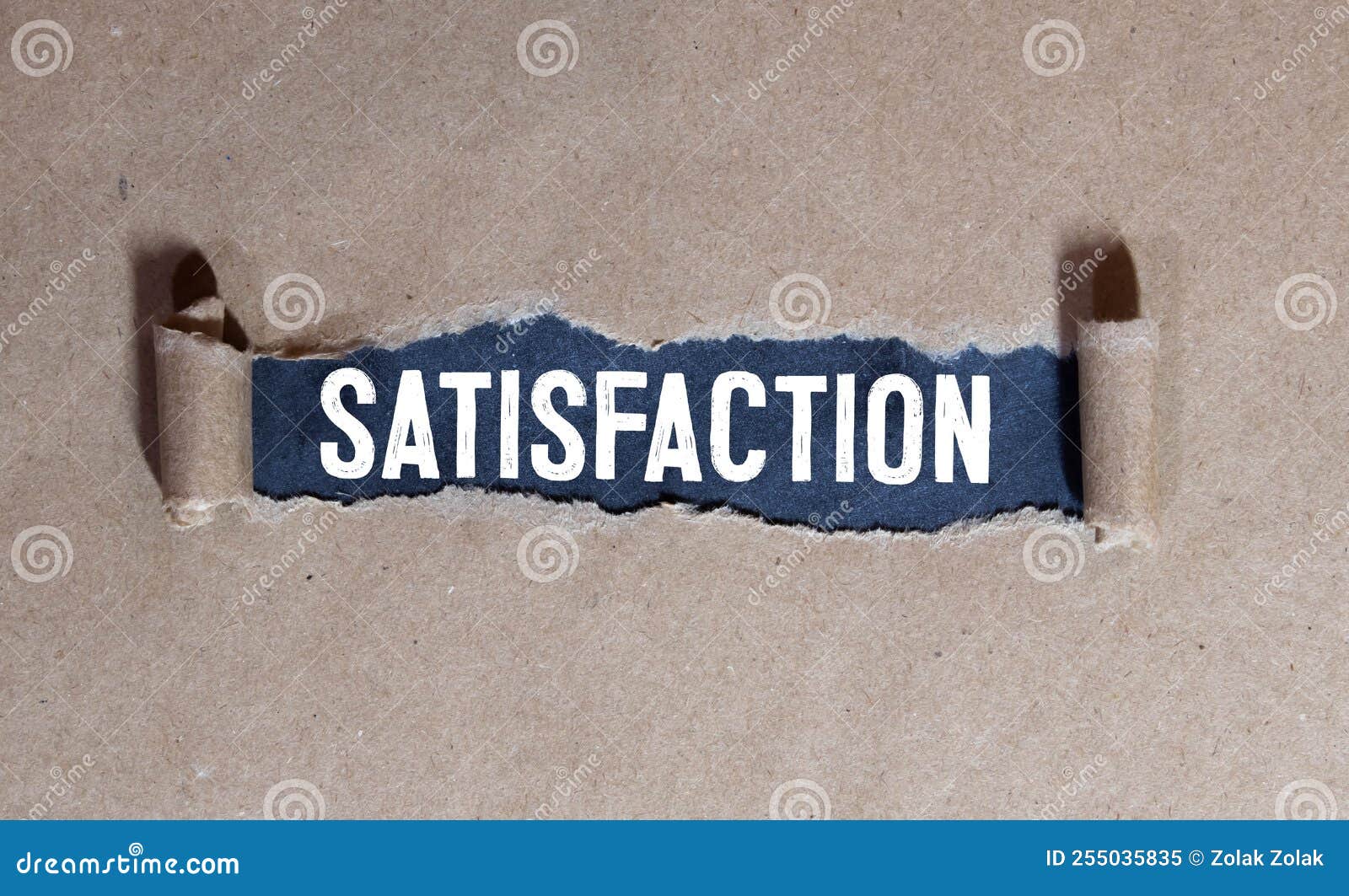 Satisfaction. Text on Adhesive Note Paper Stock Image - Image of paper ...