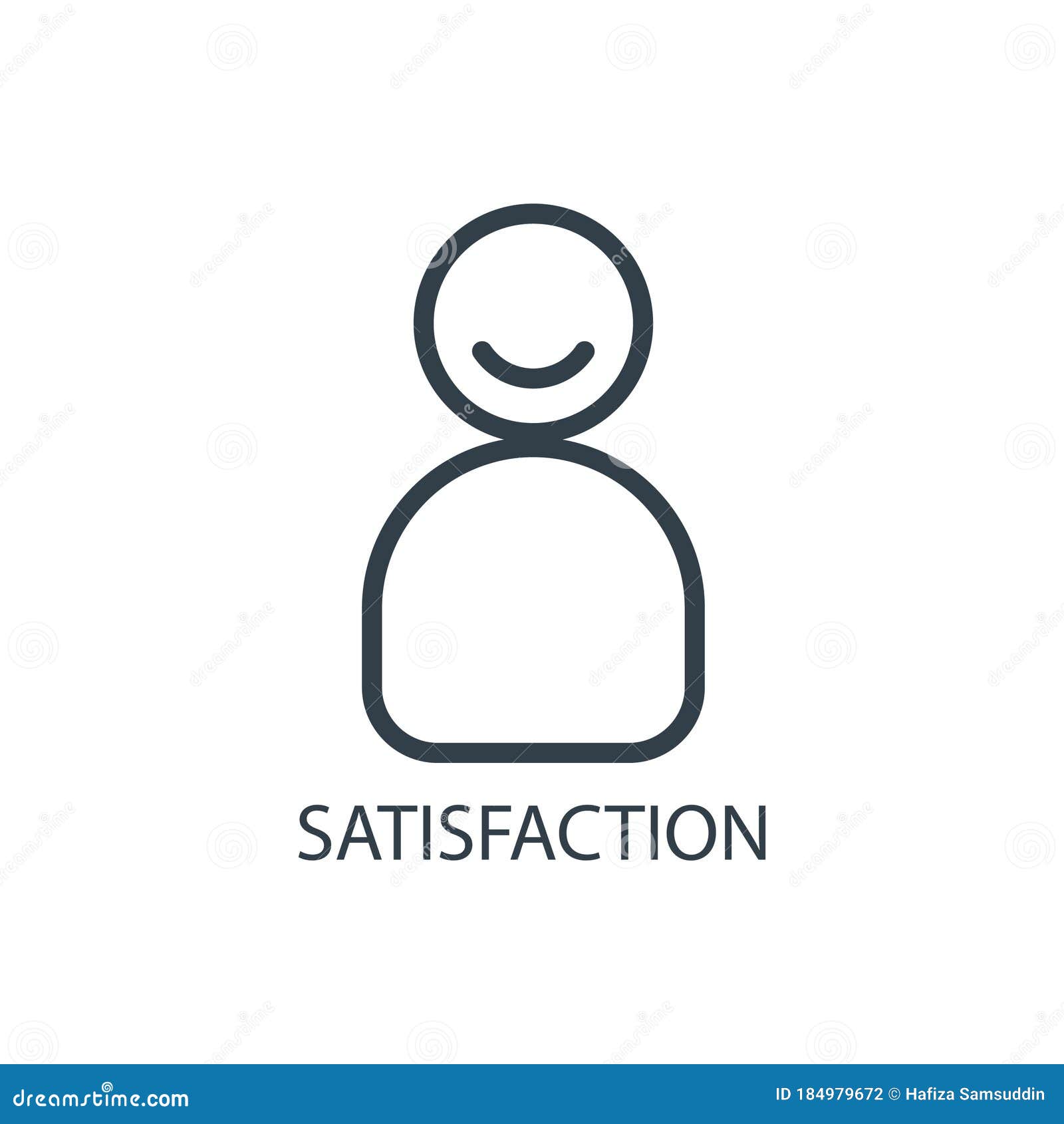 Satisfaction. Vector Illustration Decorative Design Stock Illustration ...