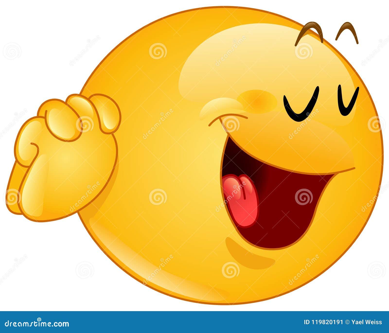 Satisfaga sí el emoticon ilustración del vector. Ilustración de elogio ...