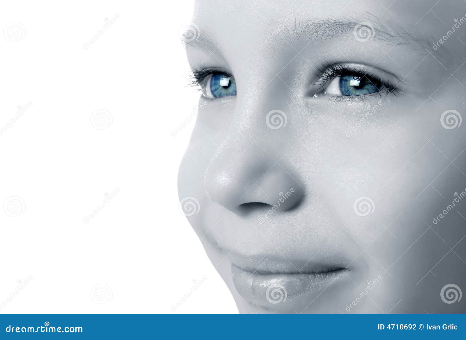 Satisfied stock photo. Image of thoughtful, isolated, face - 4710692