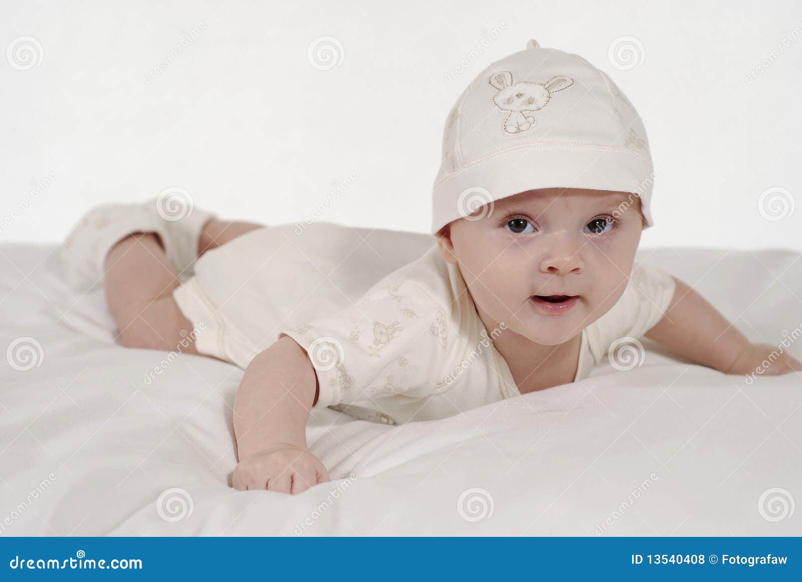 Satisfied baby stock photo. Image of children, looks - 13540408