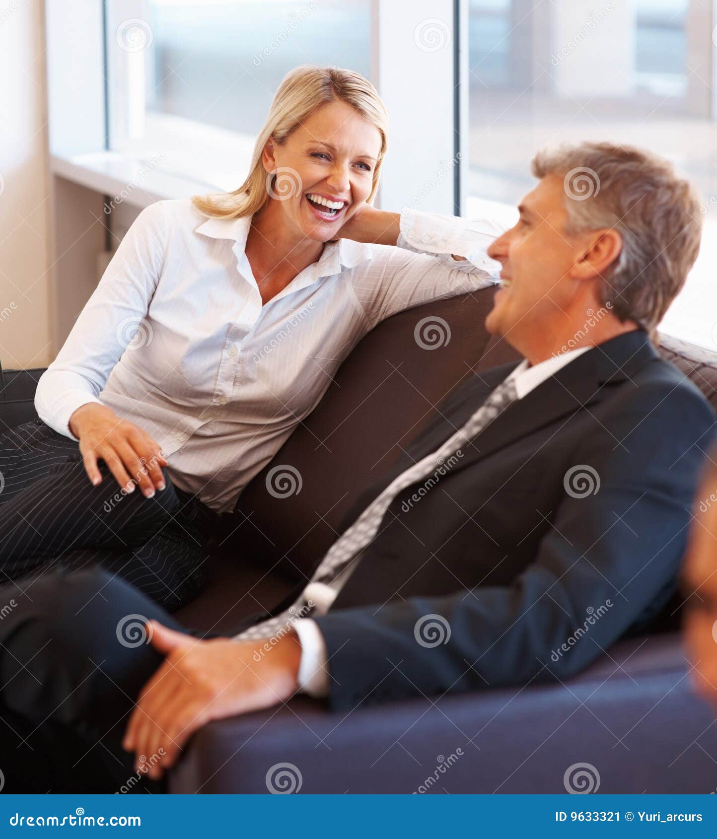 Satisfied Business Executives Having Fun Stock Image - Image of adults ...