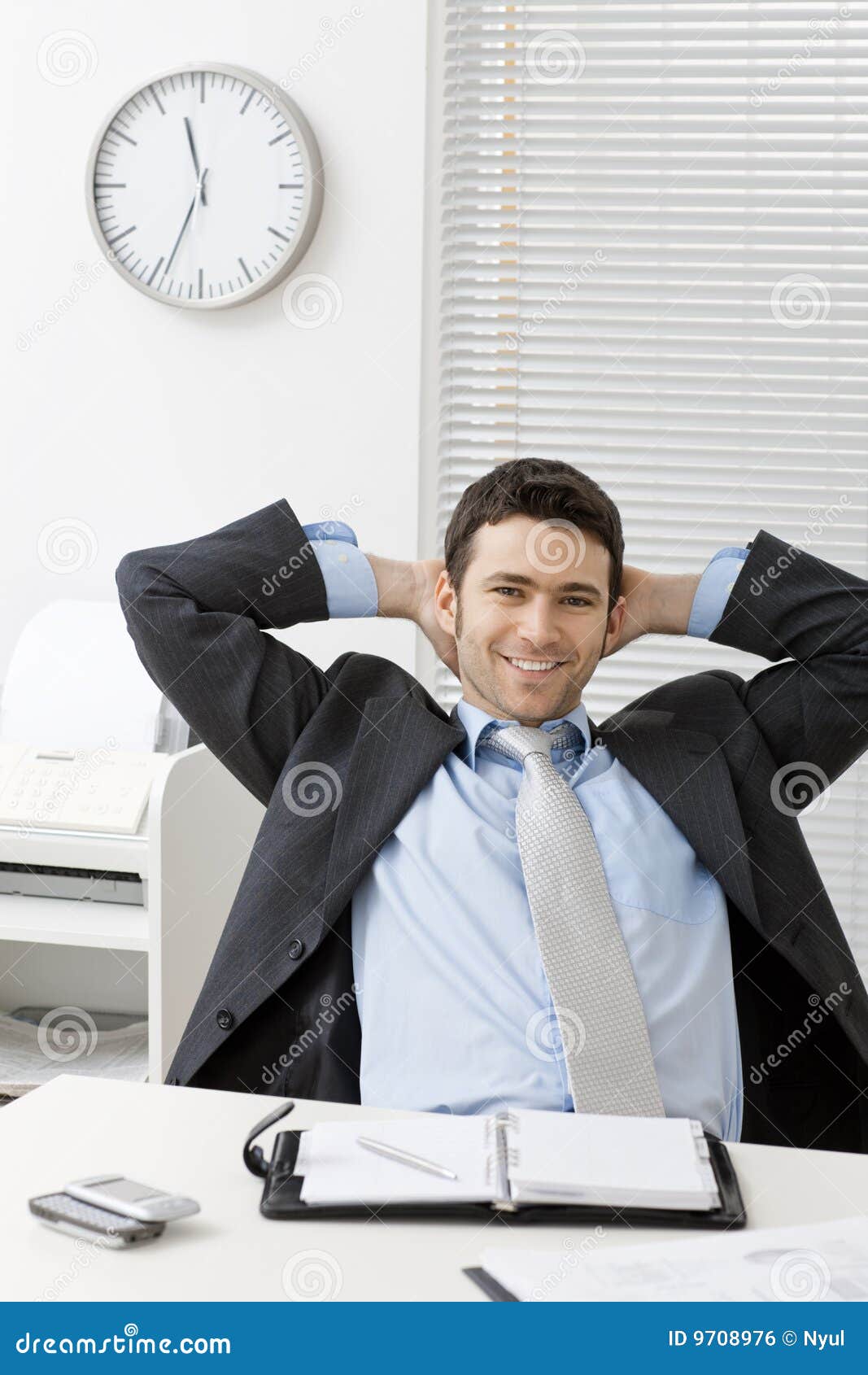 Satisfied businessman stock photo. Image of businessman - 9708976