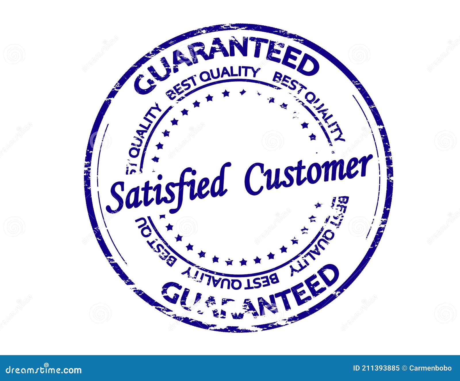 Blue Stamp with Text Satisfied Customer Stock Illustration ...
