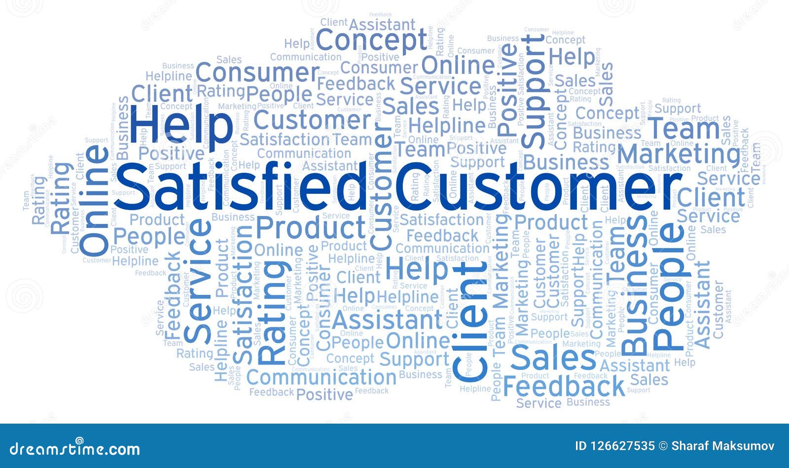 Satisfied Customer Word Cloud. Stock Illustration - Illustration of ...