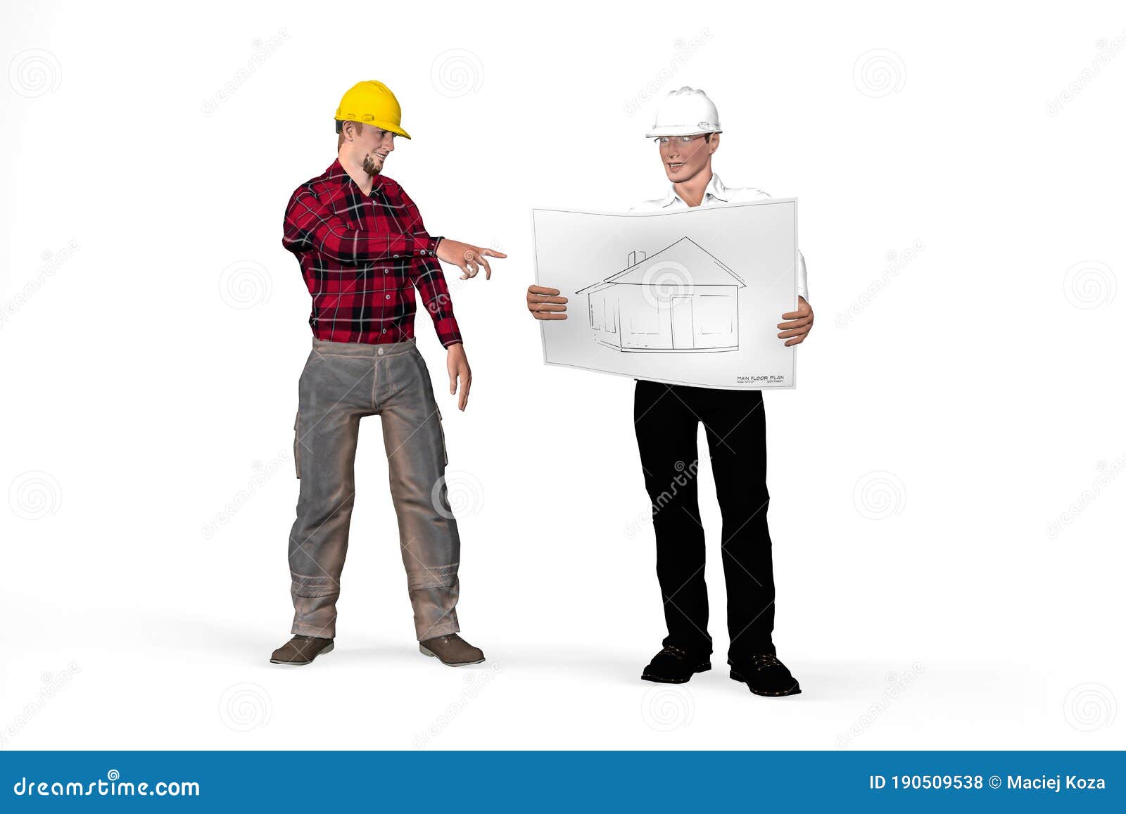 Engineer Man Smiling And Showing Thumbs Up Vector Illustration ...