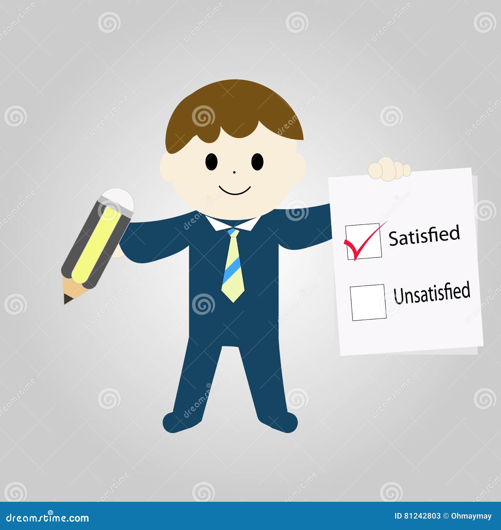 Satisfied Experience Vector Stock Vector - Illustration of survey ...