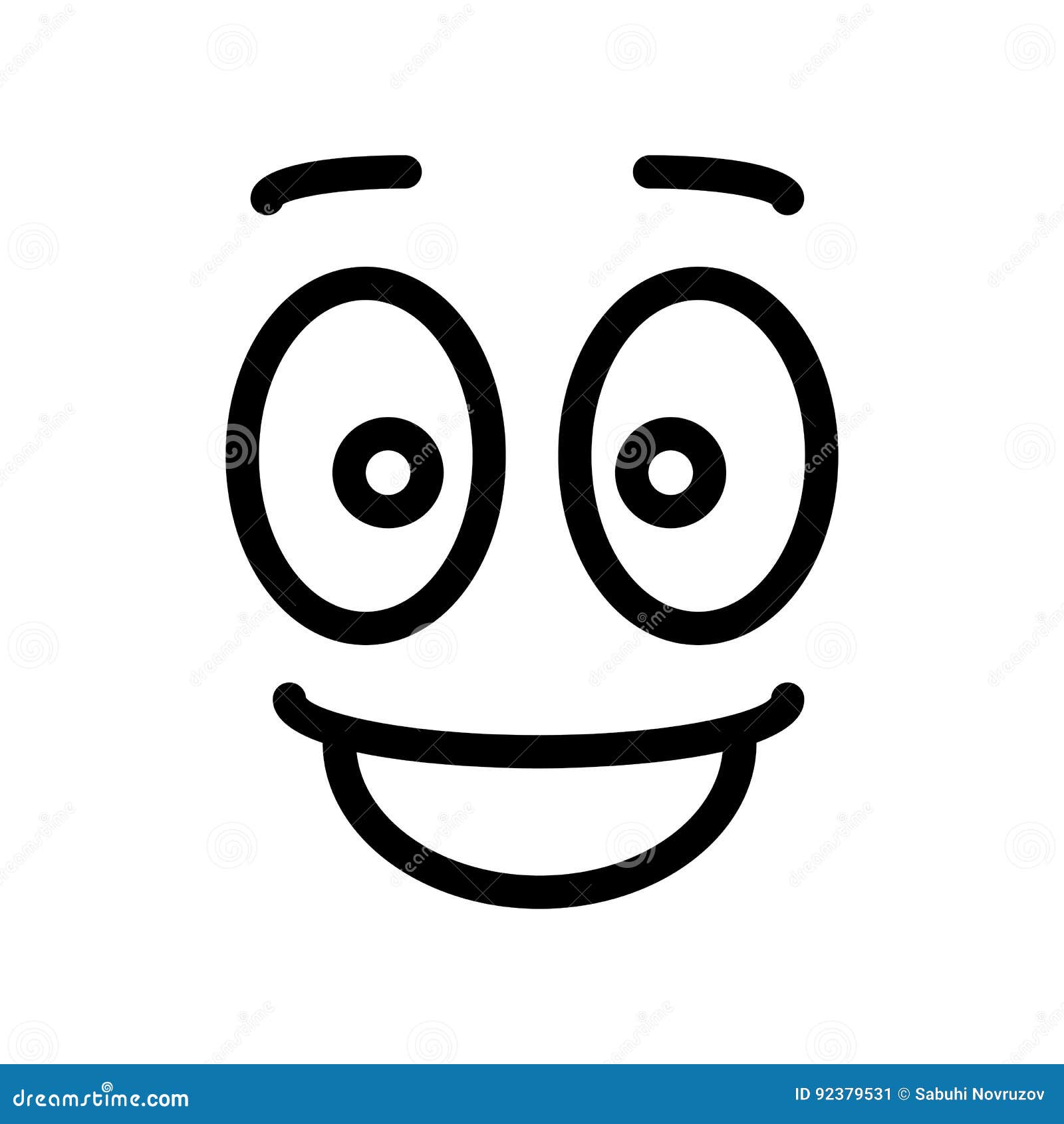 Satisfied Glad Smiley Face Emoticon Line Art Icon for Apps and Websites ...