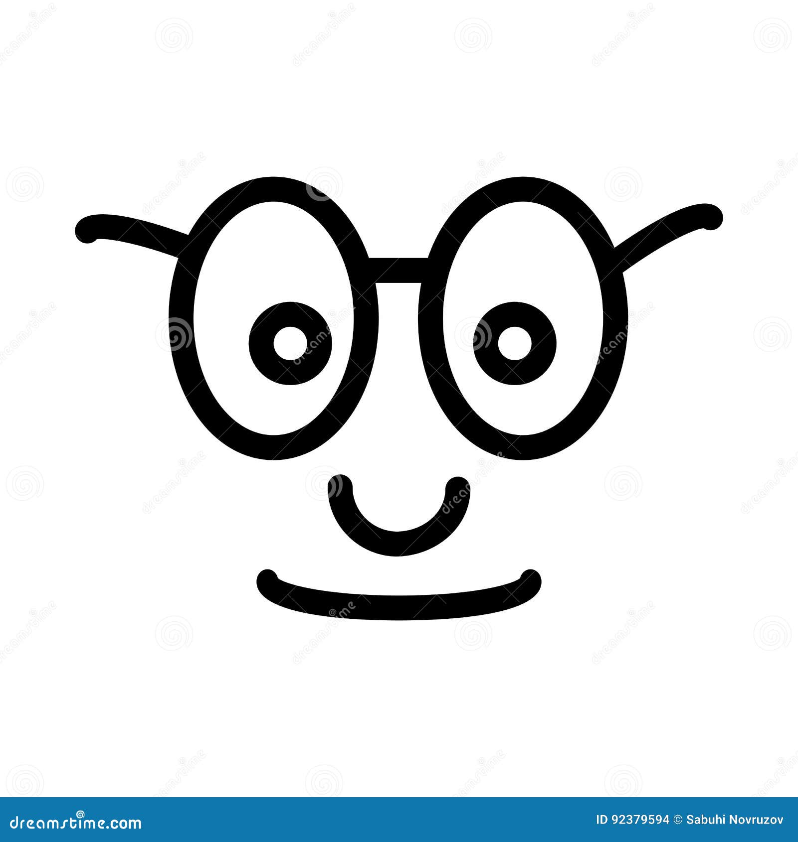 Satisfied Glad Smiley Face Emoticon Line Art Icon for Apps and Websites ...
