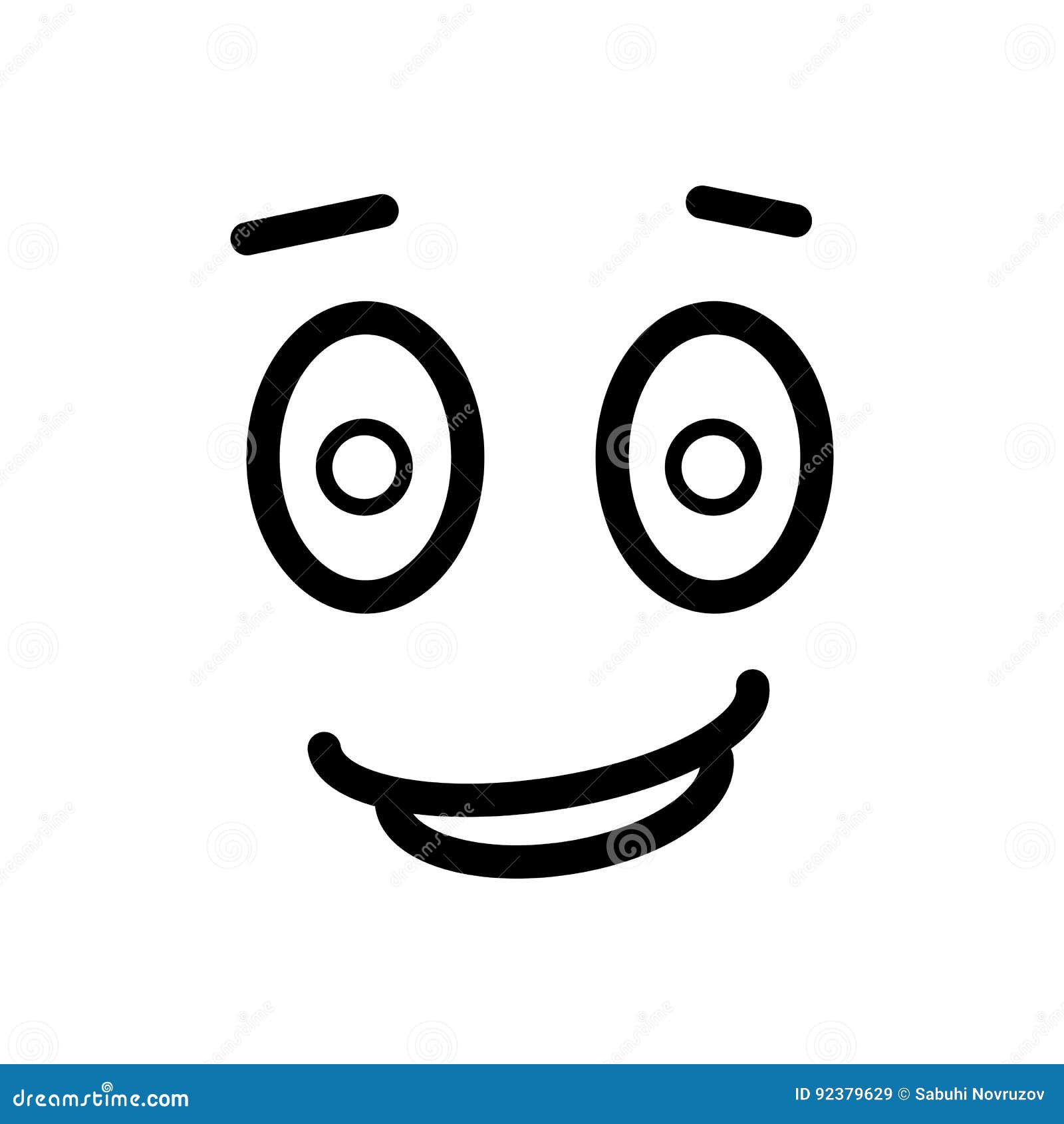 Satisfied Glad Smiley Face Emoticon Line Art Icon For Apps And Websites ...