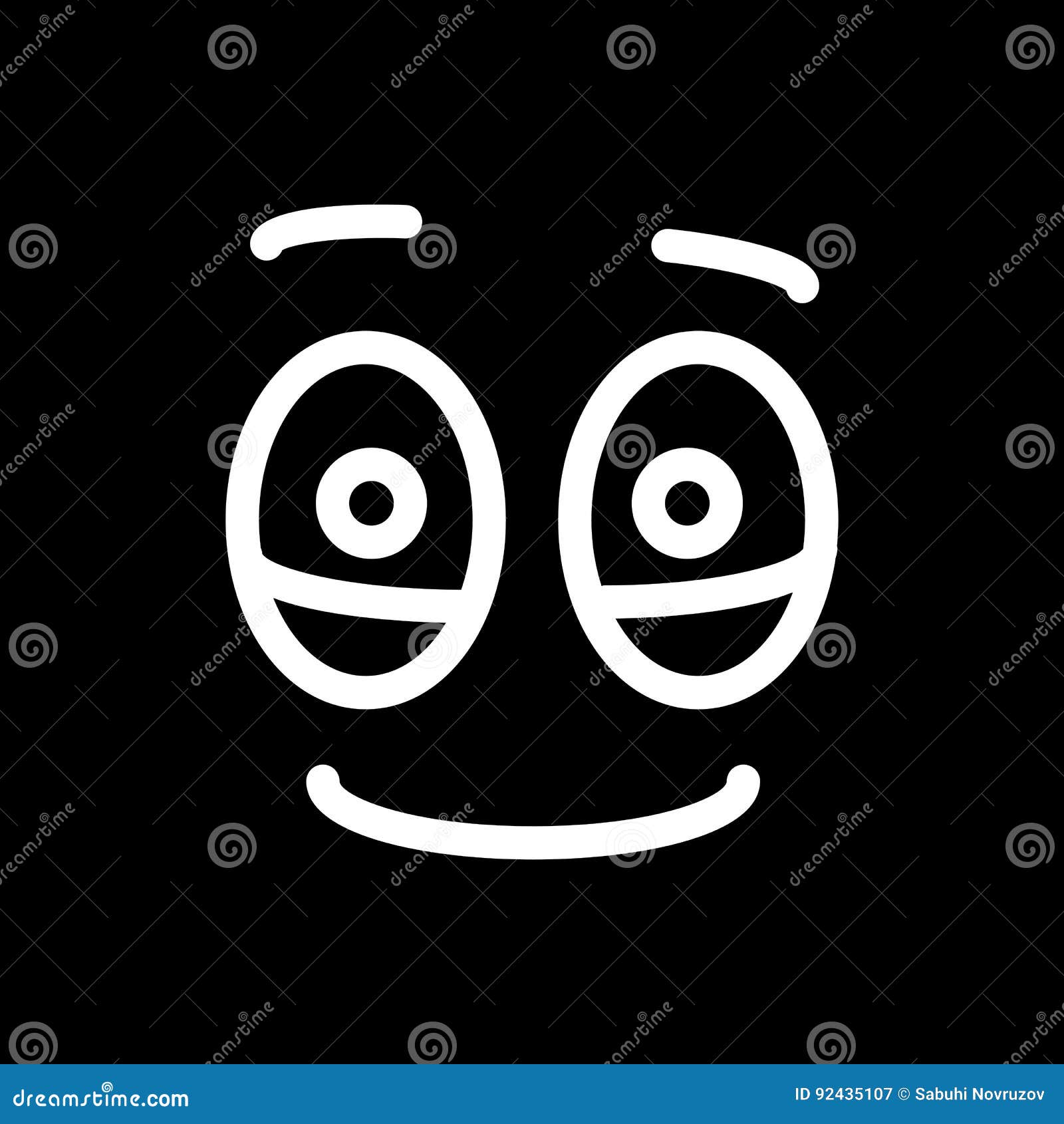 Satisfied Glad Smiley Face Emoticon Line Art Icon for Apps and Websites ...