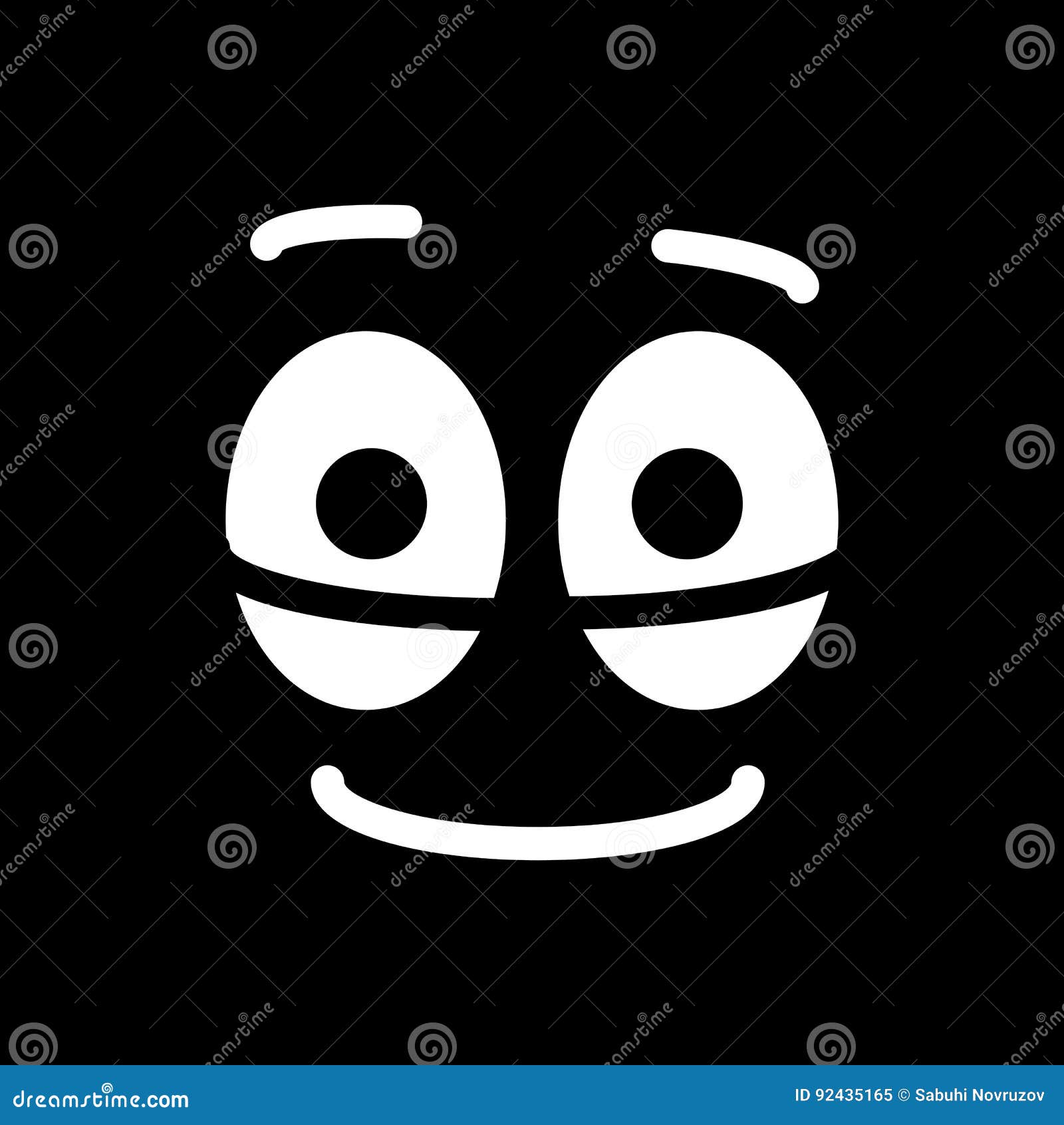 Satisfied Glad Smiley Face Emoticon Line Art Icon For Apps And Websites ...