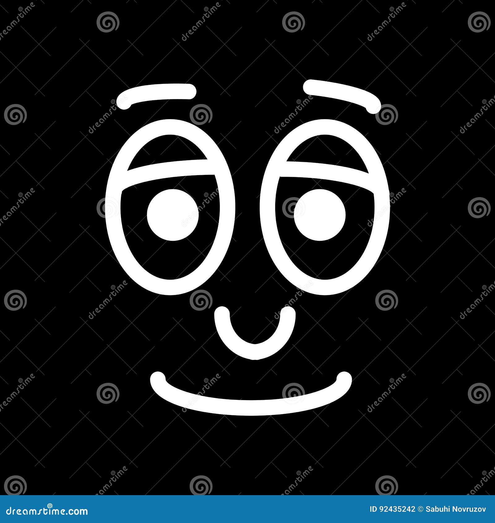 Satisfied Glad Smiley Face Emoticon Line Art Icon For Apps And Websites ...