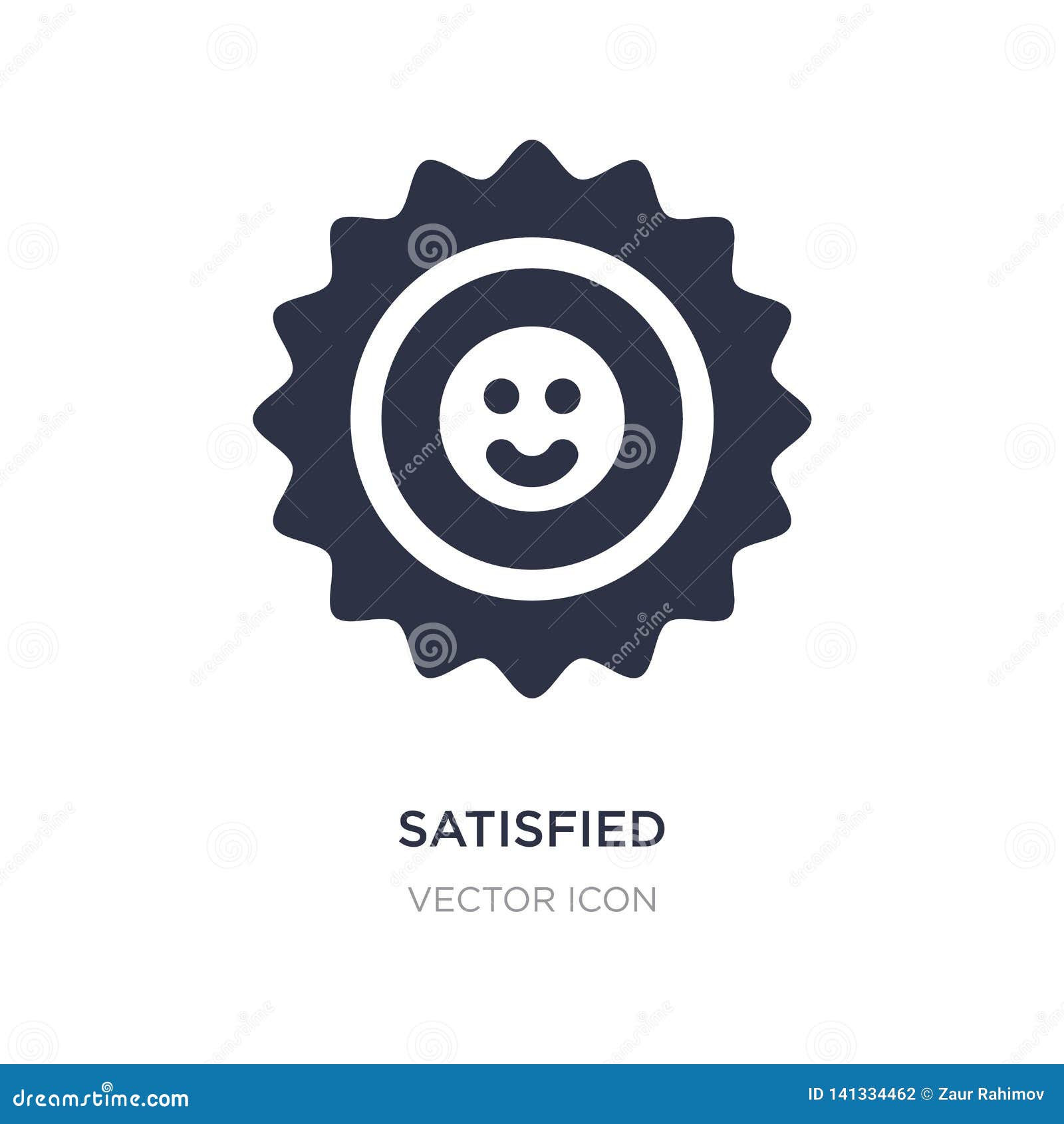 Satisfied Icon On White Background. Simple Element Illustration From ...