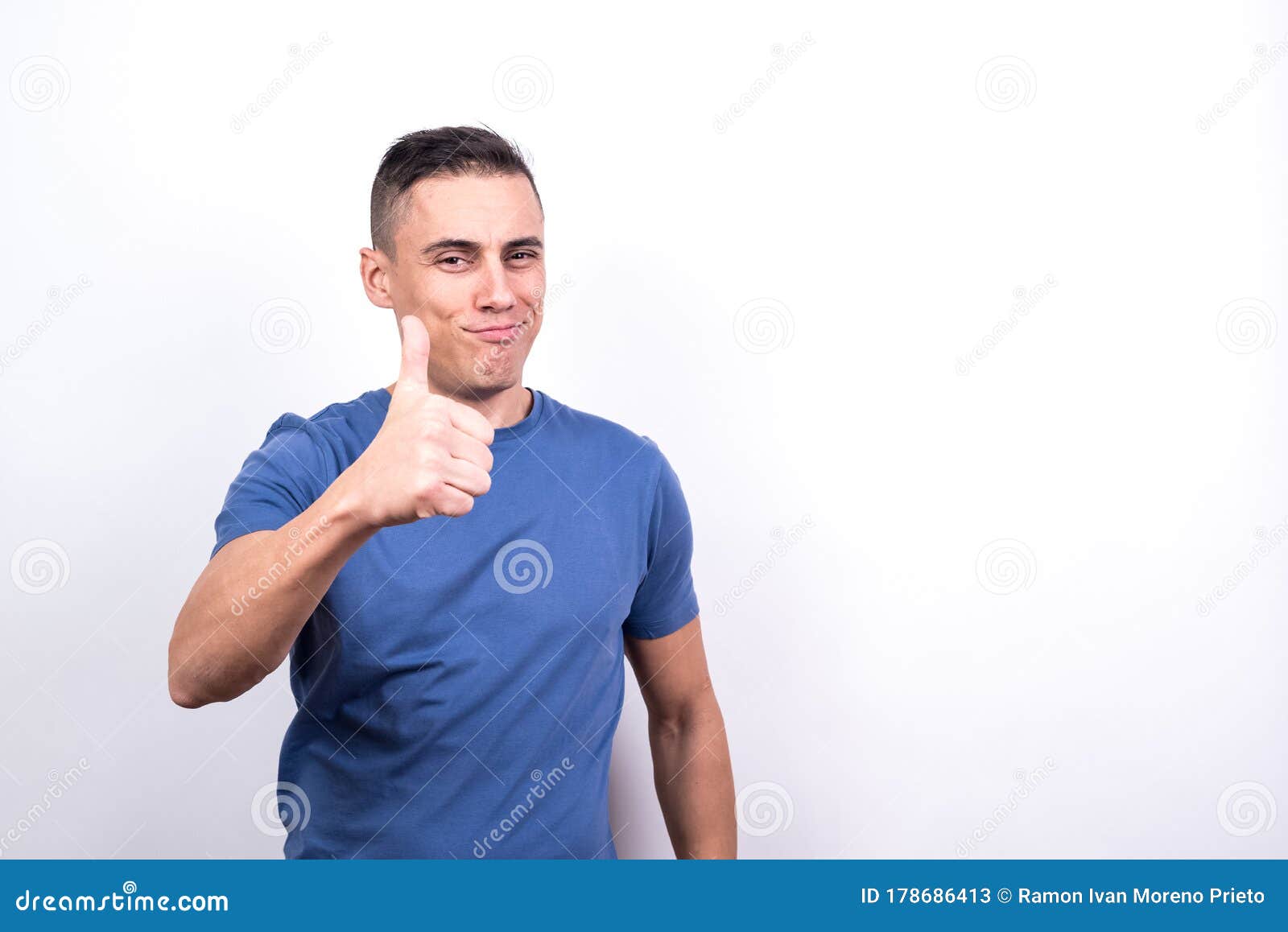 Satisfied man stock image. Image of middle, tshirt, satisfied - 178686413