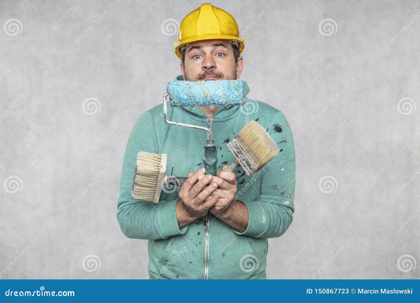 A Satisfied Painter Has a Big Problem with the Choice of Tools for Work ...