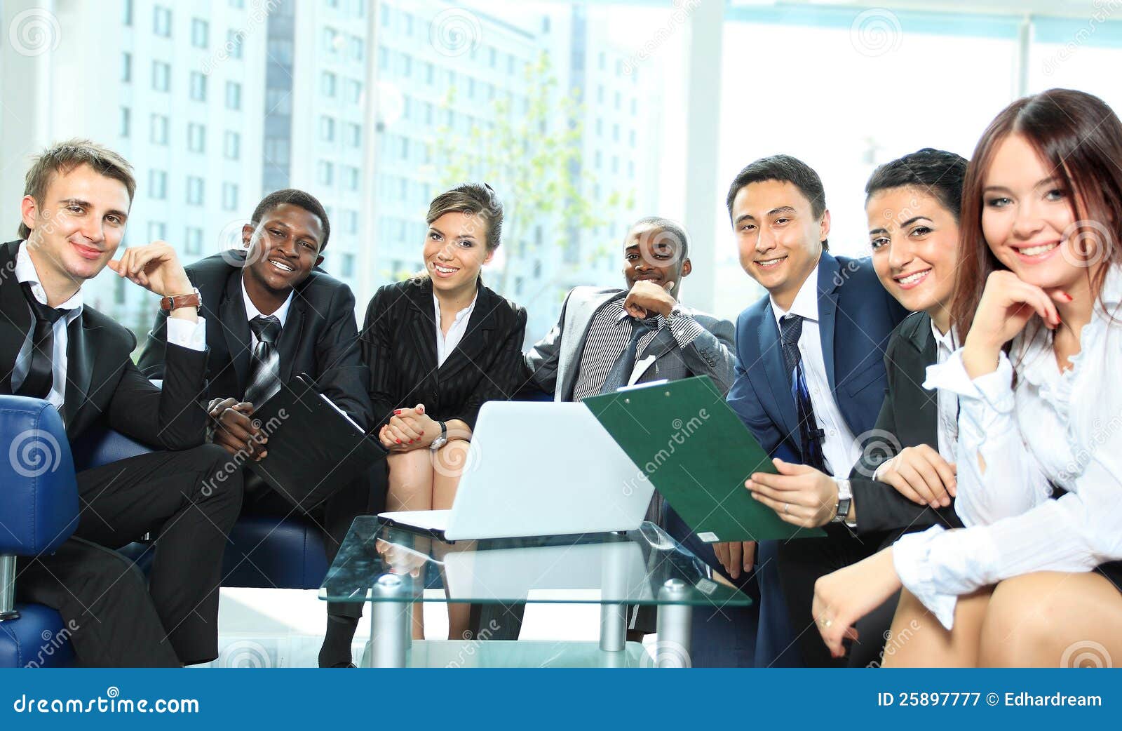 Satisfied Proud Business Team Stock Image - Image of female, confident ...