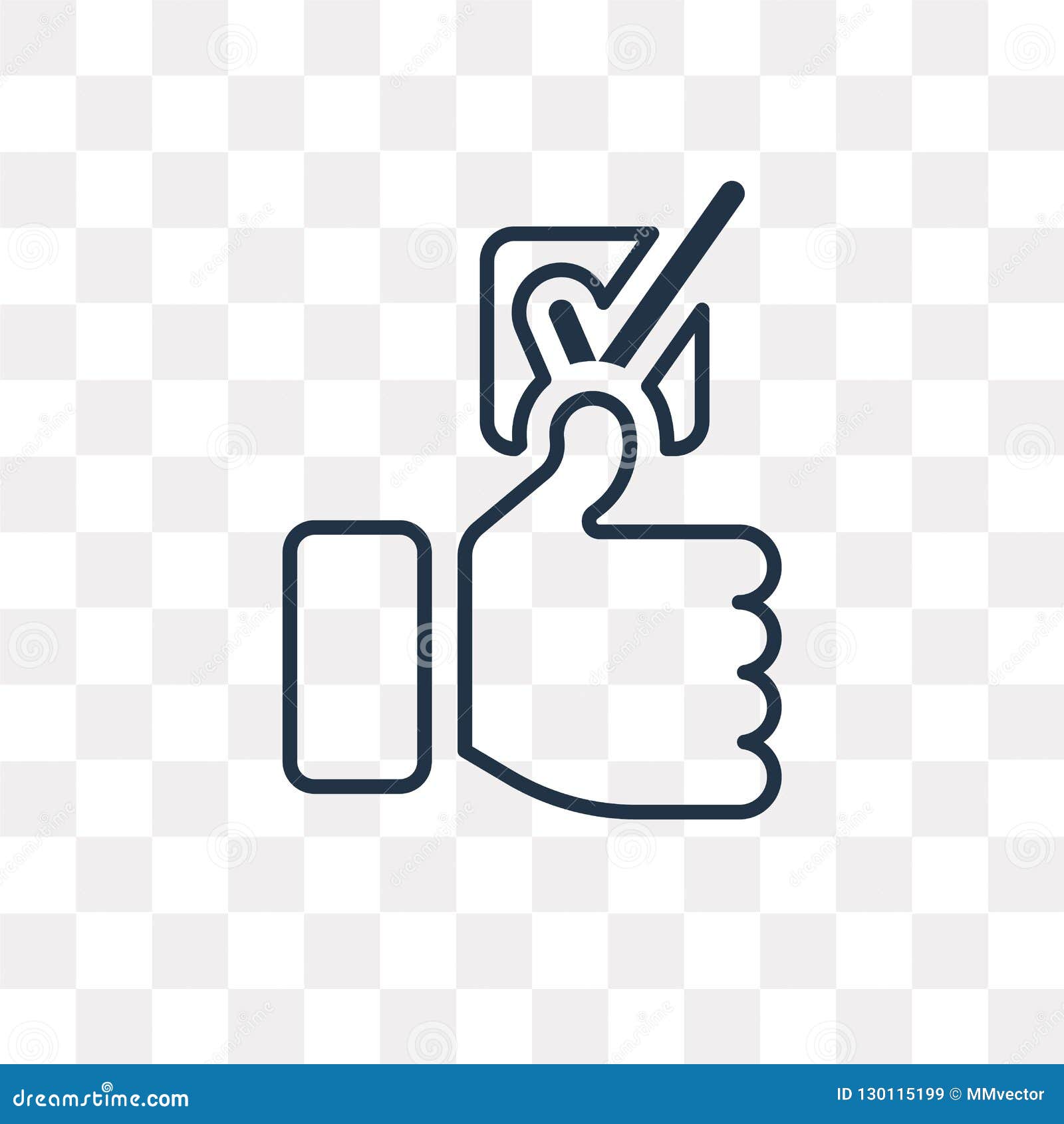 Satisfied Vector Icon Isolated on Transparent Background, Linear Stock ...