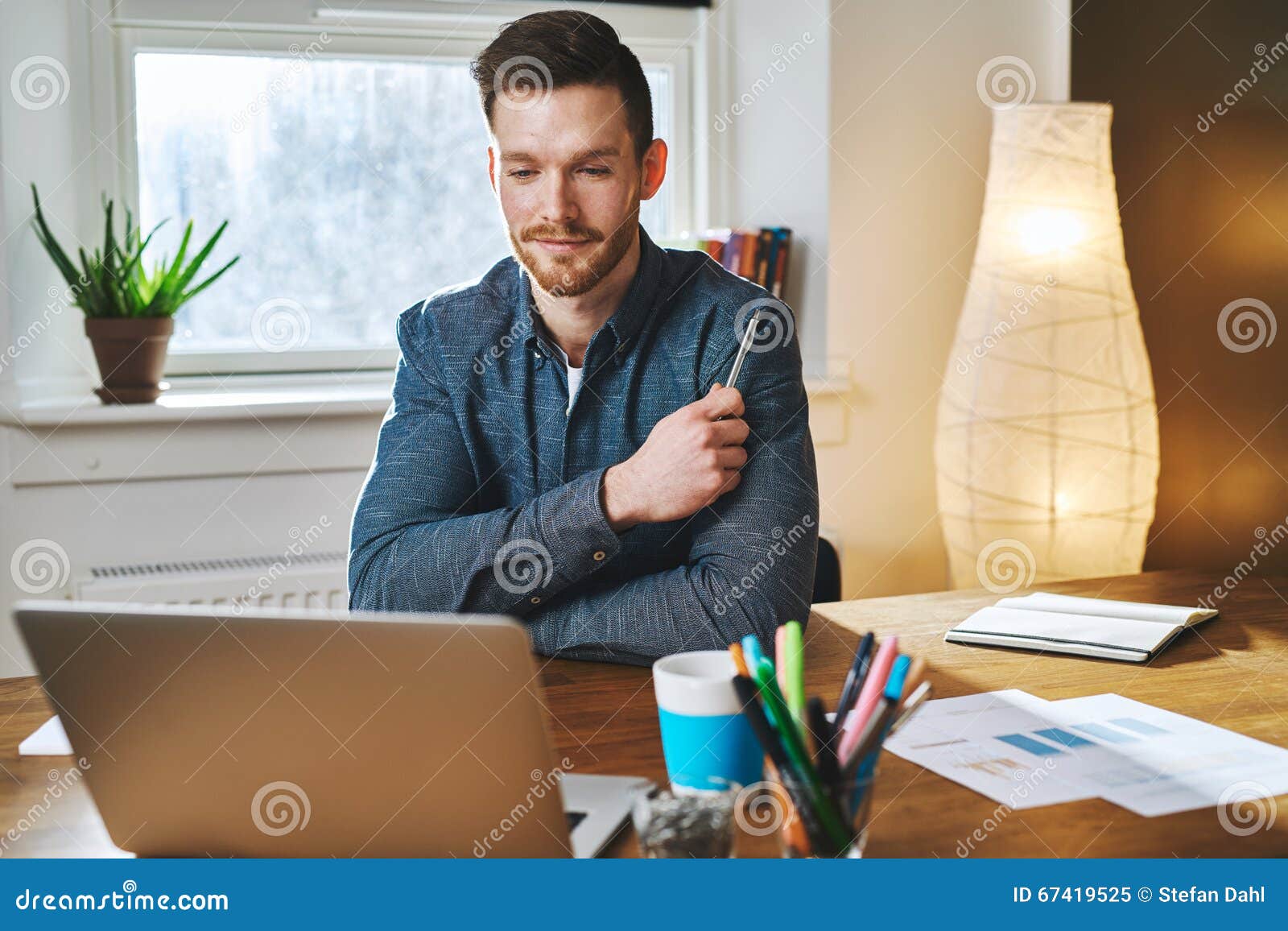 Satisfied Young Business Man Stock Image - Image of american, informal ...