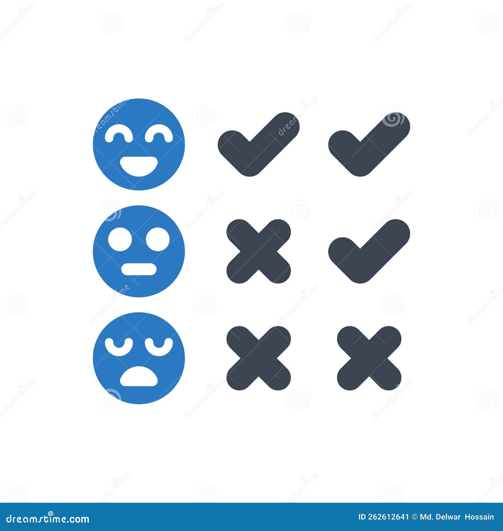 Satisfy feedback icon stock vector. Illustration of satisfy - 262612641