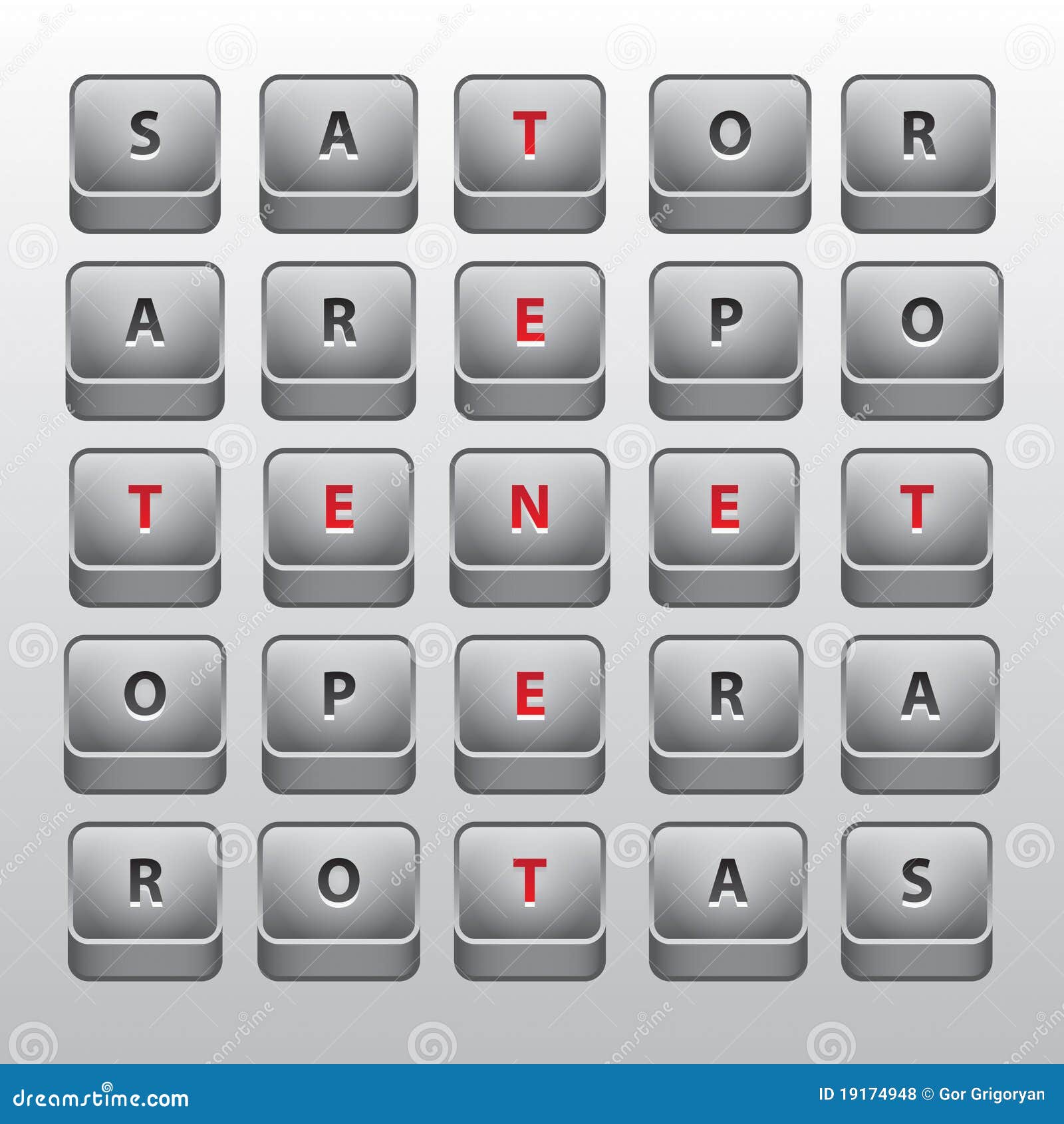 Sator Square. Famous Palindrome of Sator Stock Vector - Illustration of ...