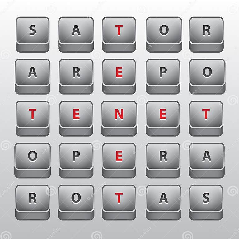 Sator Square. Famous Palindrome of Sator Stock Vector - Illustration of ...