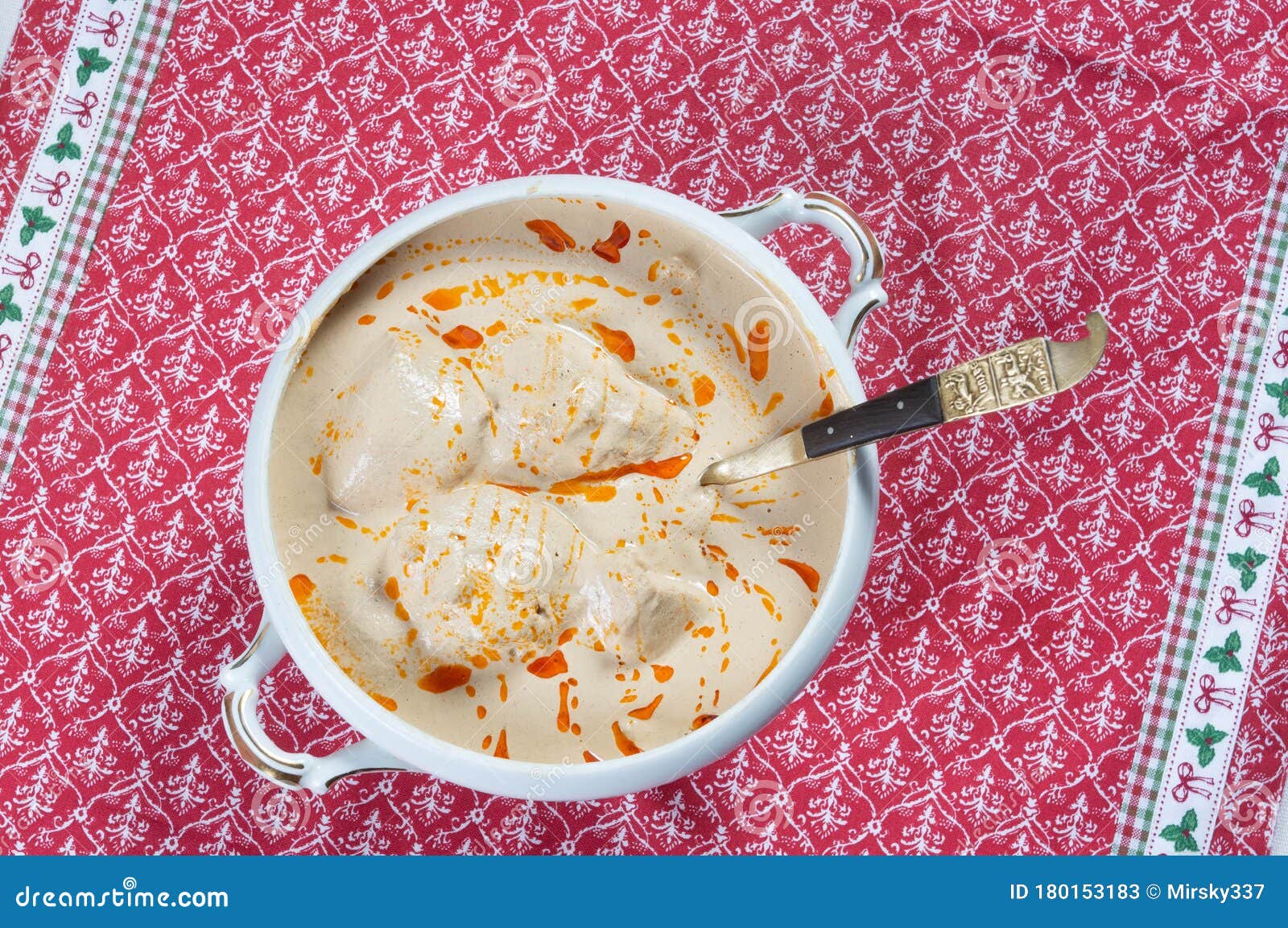 Satsivi in pot stock image. Image of georgian, cold - 180153183