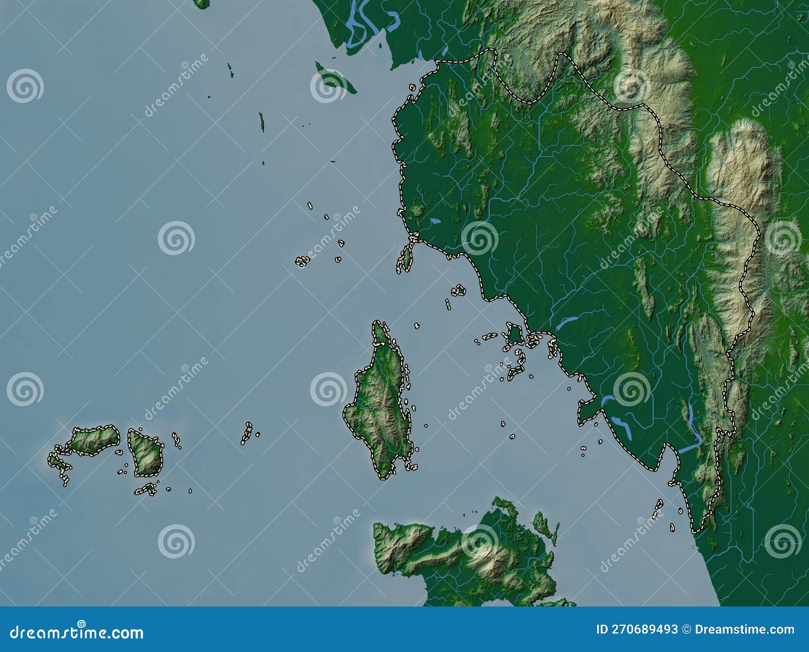 Satun, Thailand. Physical. No Legend Stock Illustration - Illustration ...
