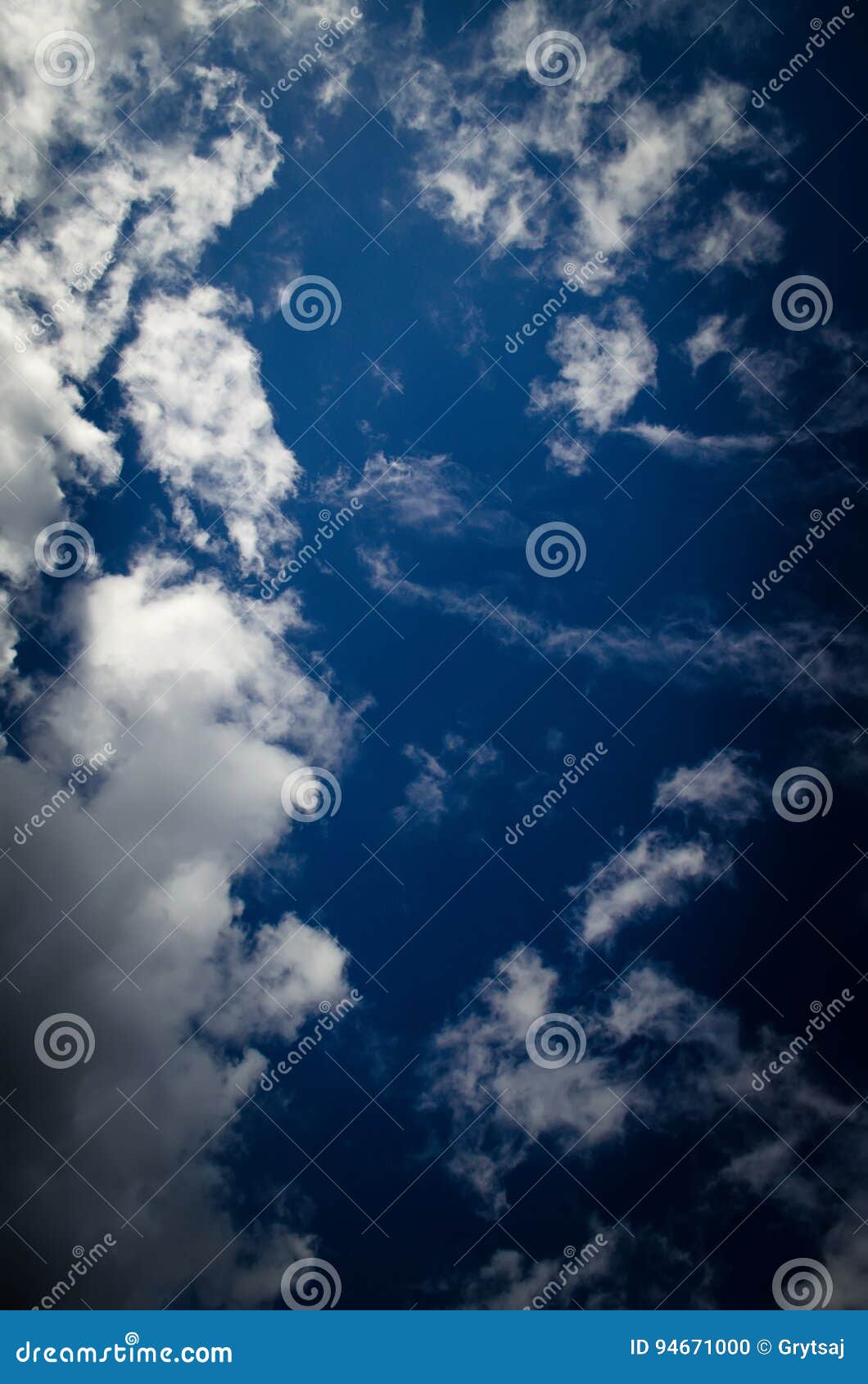 Saturated Clouds in the Blue Sky Stock Photo - Image of cloudscape ...